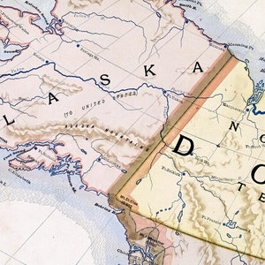 1887 Map of North America - Etsy