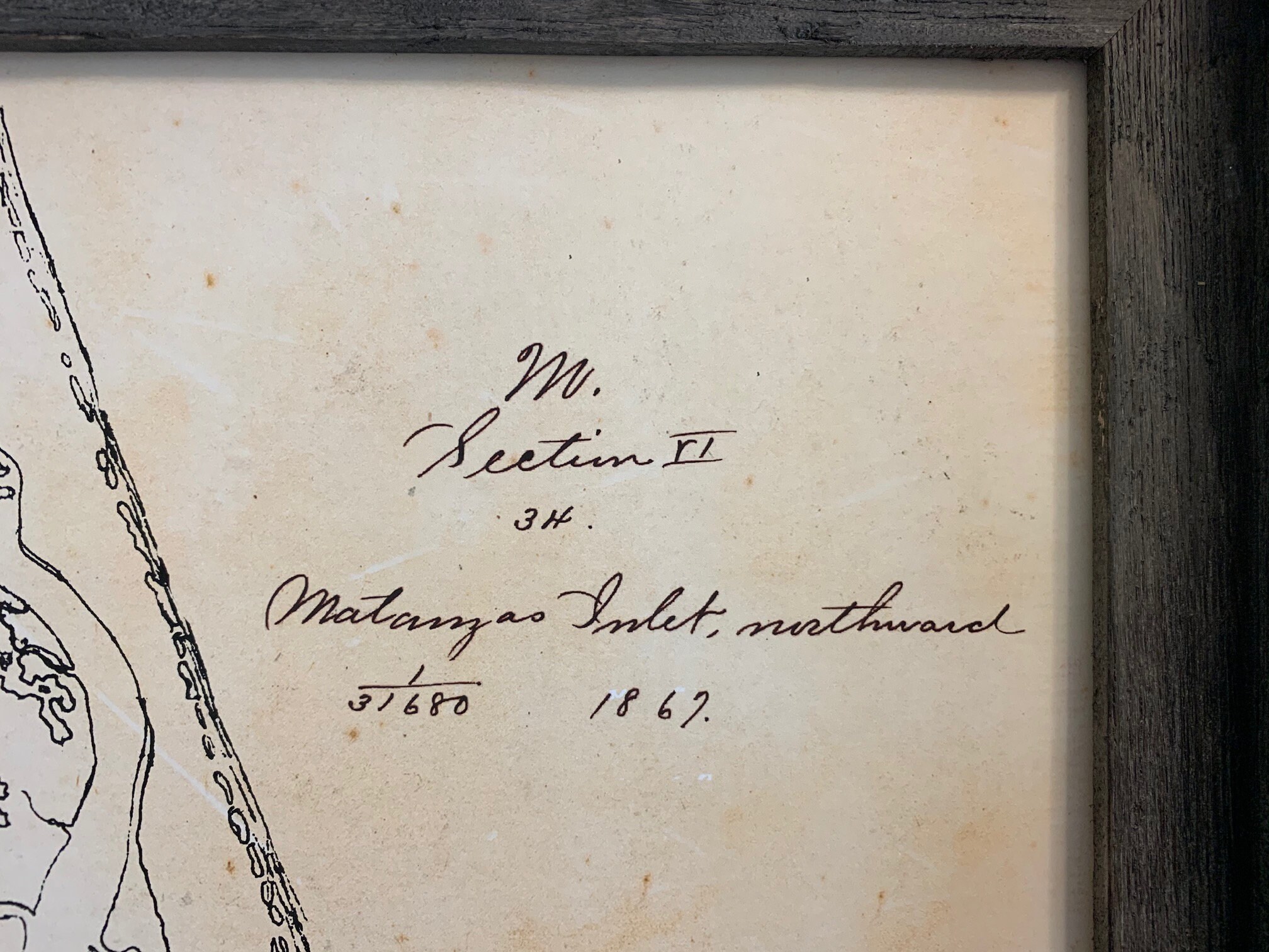 1867 Map of Matanzas Inlet Saint Johns County Florida - Etsy
