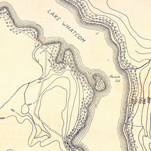 1909 Map of Lake Whatcom Washington - Etsy