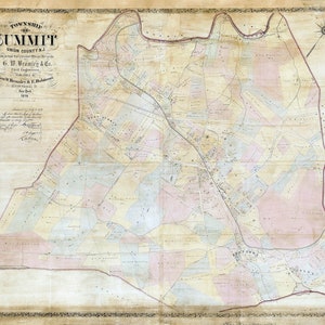 1879 Map of Summit Township Union County New Jersey - Etsy