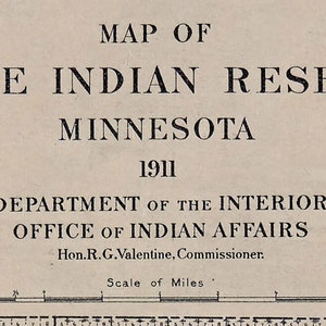 1911 Map of Red Lake Indian Reservation Minnesota - Etsy