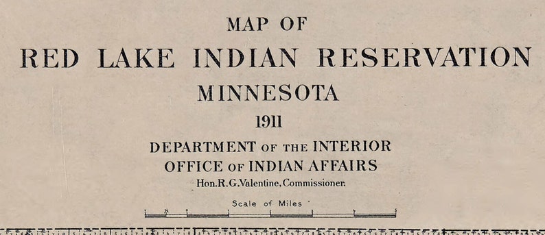 1911 Map of Red Lake Indian Reservation Minnesota | Etsy