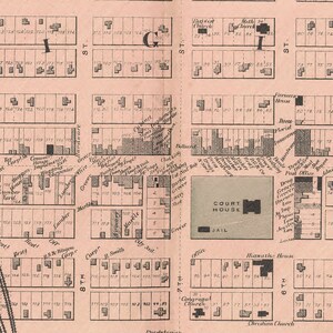 1887 Town Map of Hiawatha Brown County Kansas - Etsy
