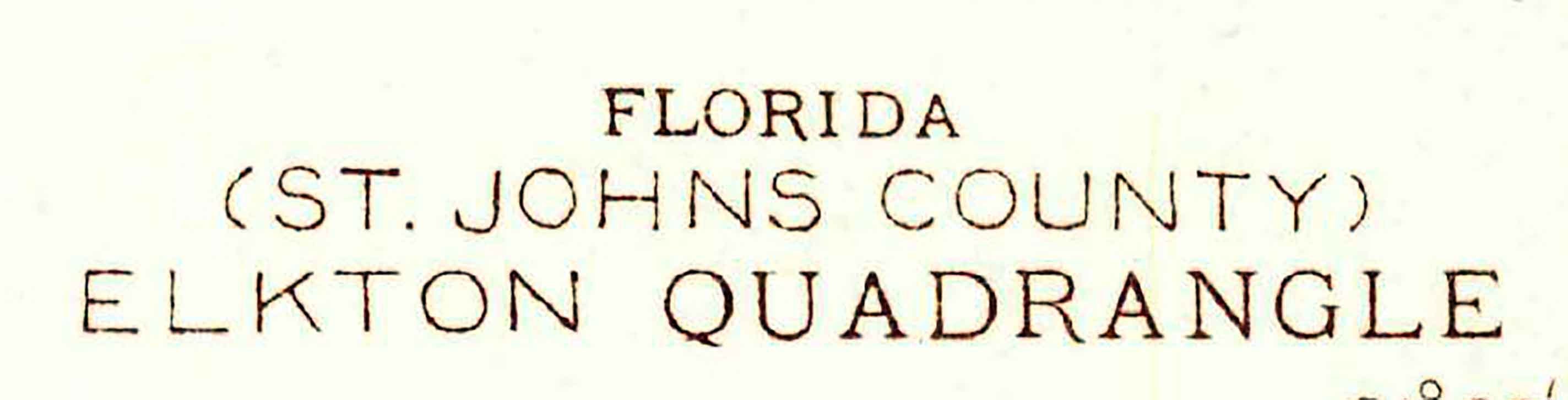 1937 Topo Map of Elkton Quad Florida St. Johns County - Etsy