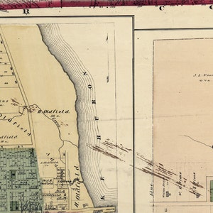 1876 Farm Line Map of Sanilac County Michigan Port Sanilac Lexington - Etsy