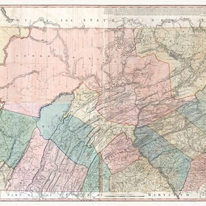 1792 Map of Pennsylvania - Etsy