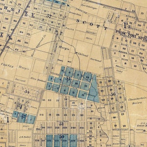 1891 Map of Waco Texas - Etsy