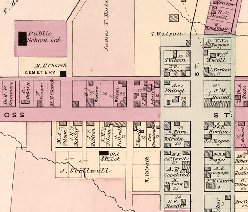 1876 Map of Summerfield Noble County Ohio - Etsy