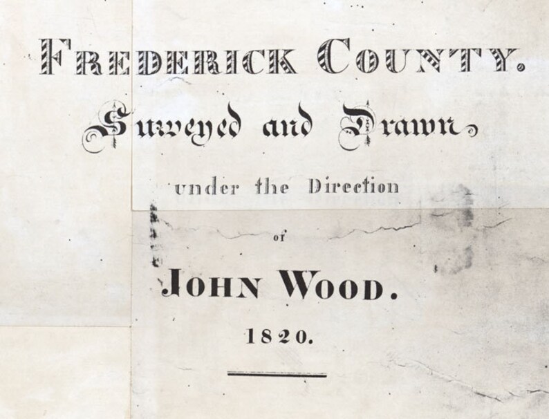 1820 Map of Frederick County Virginia - Etsy