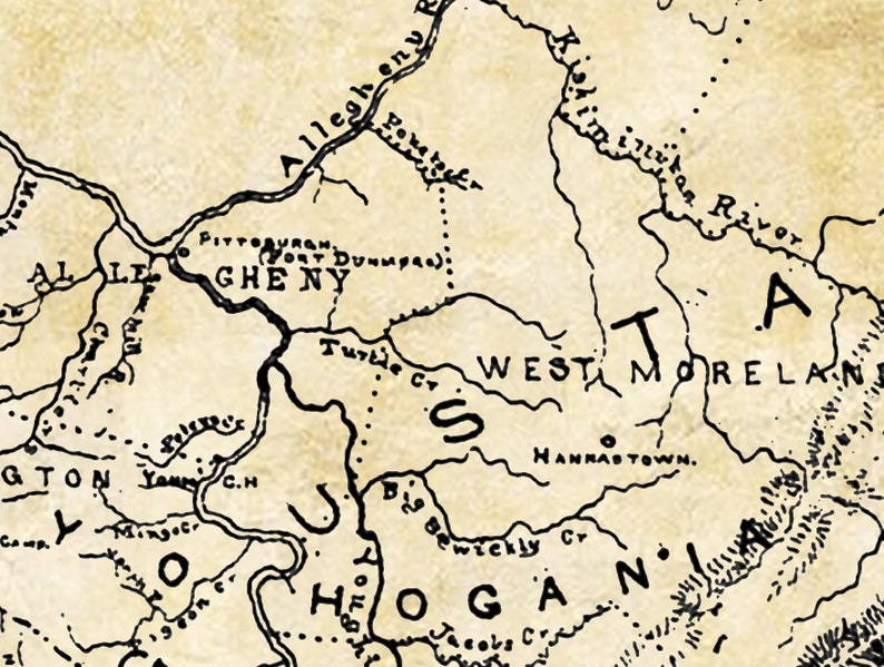1776 Map of West Augusta County Virginia - Etsy