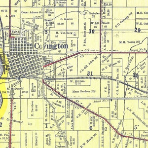 1914 Farm Line Map of Fountain County Indiana - Etsy