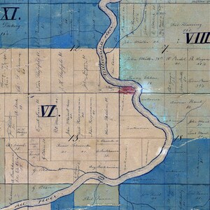 1872 Farm Line Map of Mequon Wisconsin - Etsy