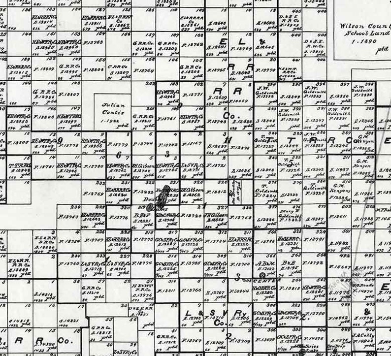 1891 Farm Line Map of Lynn County Texas - Etsy