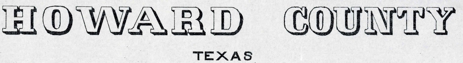 1890s Farm Line Map of Howard County Texas - Etsy