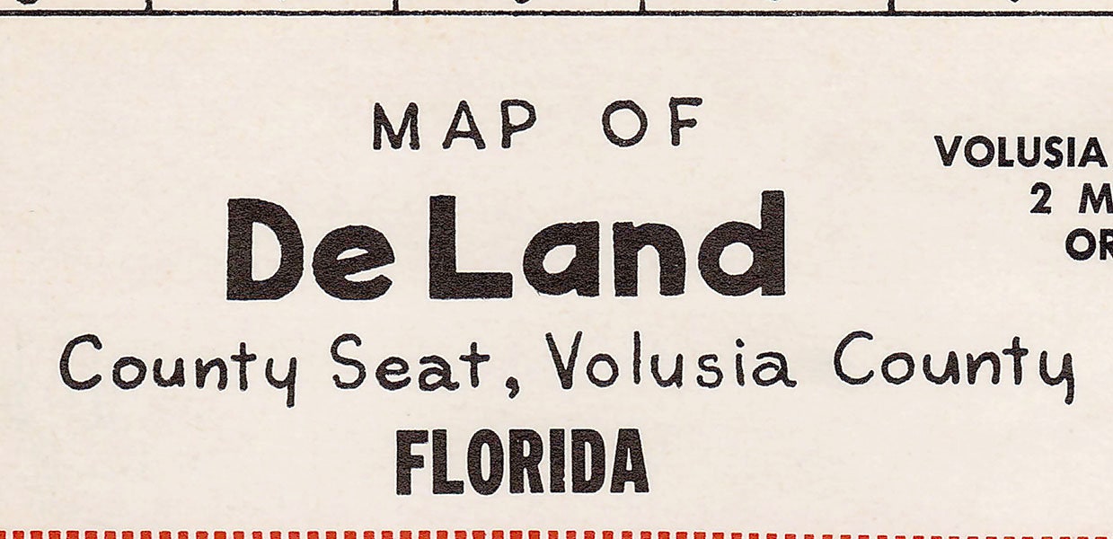 1950s Map of Deland Volusia County Florida - Etsy