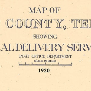 1920 Map of Hawkins County Tennessee - Etsy