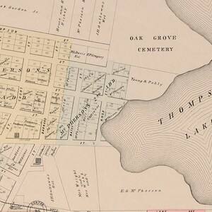 1895 Map of Howell Livingston County Michigan - Etsy