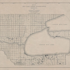 1911 Map of Red Lake Indian Reservation Minnesota - Etsy