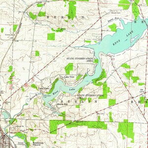 1963 Map of Knox Lake Ohio - Etsy