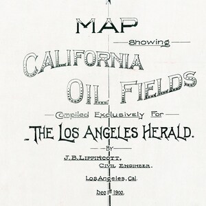 1900 Map of the California Oil Fields - Etsy