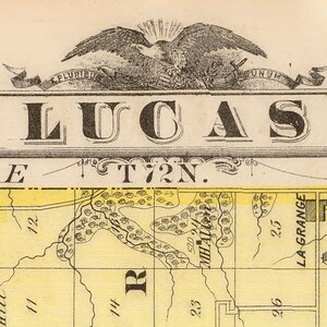 1875 Map of Lucas County Iowa - Etsy