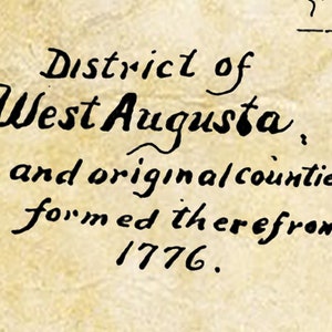 1776 Map of West Augusta County Virginia - Etsy