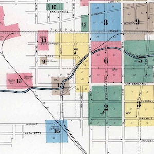 1896 Town Map of Lebanon County Pennsylvania - Etsy