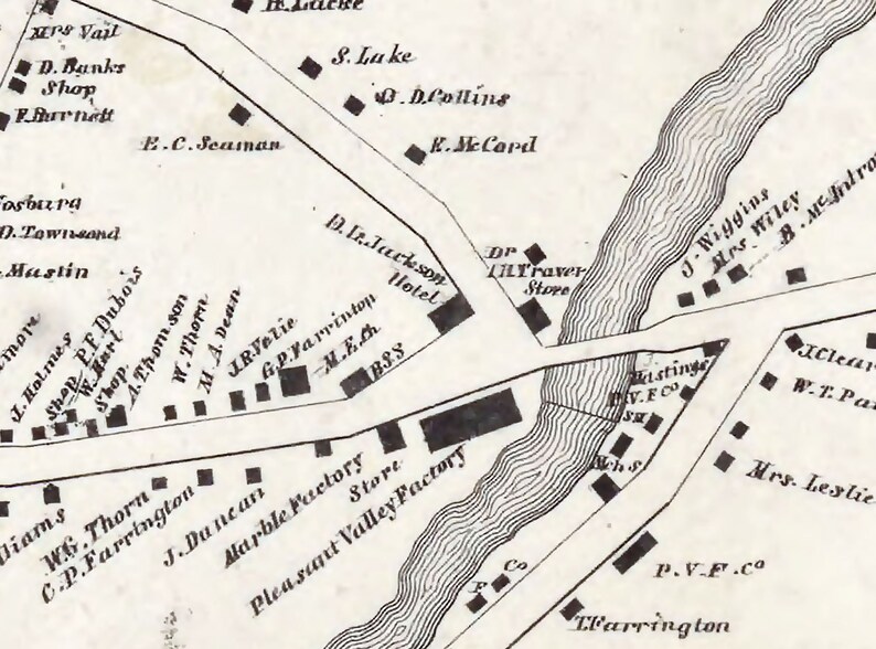 1858 Town Map of Pleasant Valley Dutchess County New York - Etsy