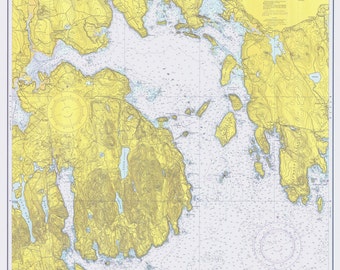 Frenchman Bay Map - Etsy