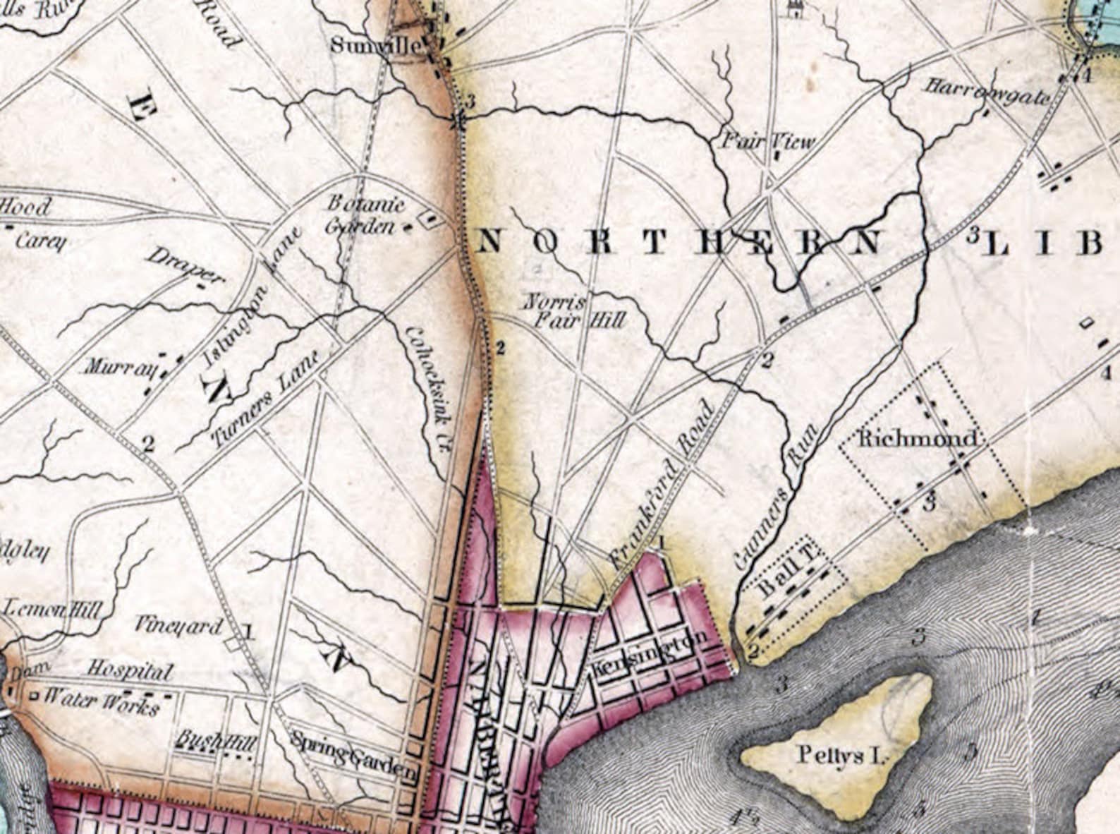 1819 Map of Philadelphia County Pennsylvania Land Owner Map - Etsy ...
