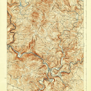 1922 Topo Map of Confluence Pa Quadrangle - Etsy