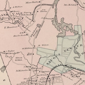 1884 Map of Saugus Essex County Massachusetts - Etsy