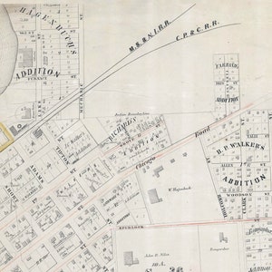 1860 Town Map of La Porte Indiana - Etsy