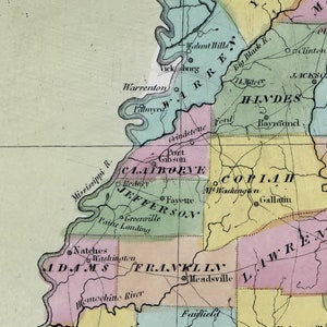 1835 Map of Mississippi - Etsy