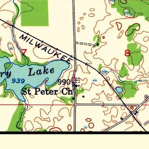 1957 Map of Prior Lake Minnesota - Etsy