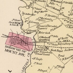 1864 Map of Rapho Township Lancaster County Pennsylvania - Etsy