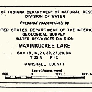 1969 Map of Lake Maxinkuckee Marshall County Indiana - Etsy