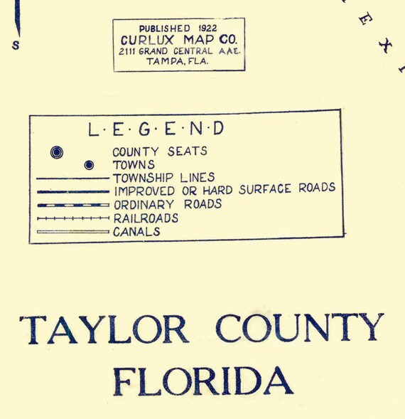 Mapa Del Condado De Taylor, Florida 3.819 Florida Map Stock Photos,