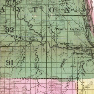 1840 Map of Iowa - Etsy