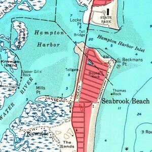 1966 Map of Hampton Beach New Hampshire - Etsy