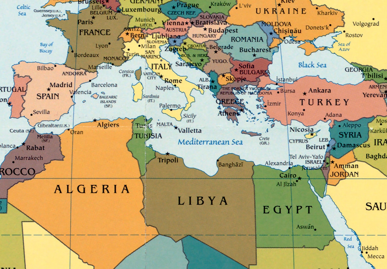 2001 Political Map of the World - Etsy