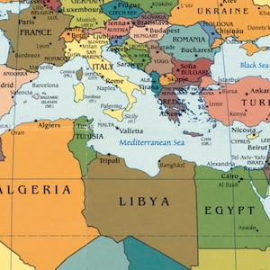 2001 Political Map of the World - Etsy