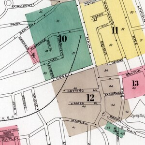 1896 Town Map of Marlborough Middlesex County Massachusetts - Etsy