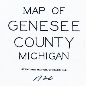 1920 Map of Genesee County Michigan - Etsy