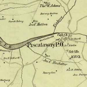 1879 Map of Piscataway District Montgomery County Maryland - Etsy