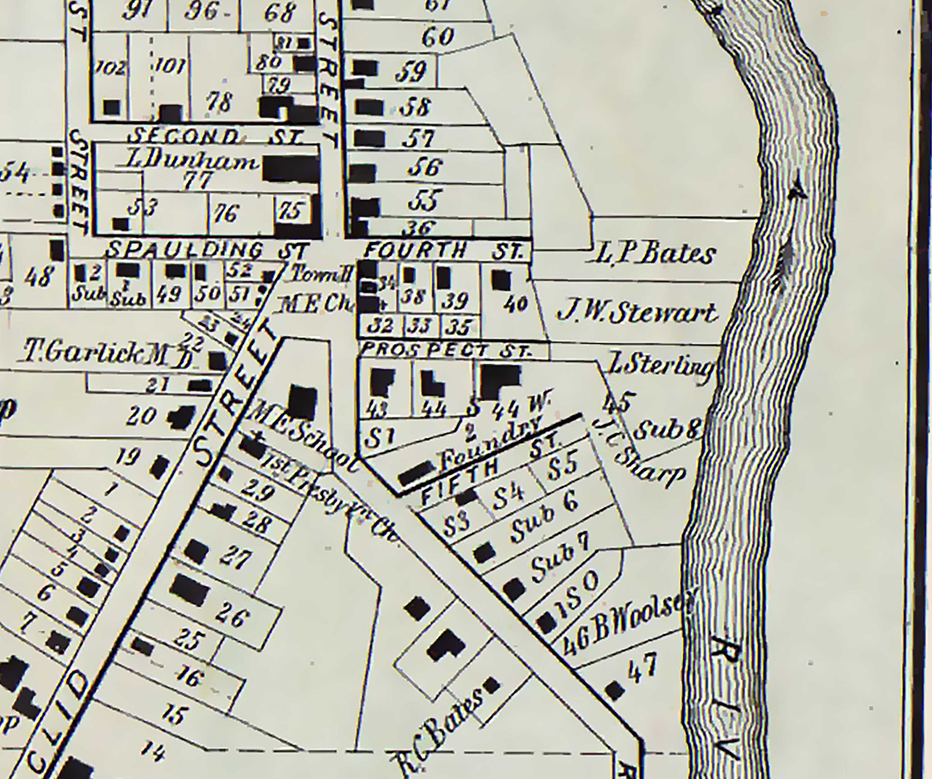 1857 Town Map of Willoughby Lake County Ohio - Etsy