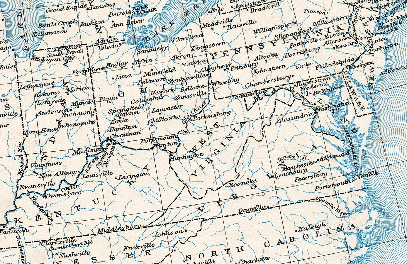1898 Map of the United States | Etsy