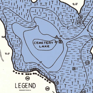 1938 Map of Randall North and Cemetery Lakes Branch County Michigan - Etsy