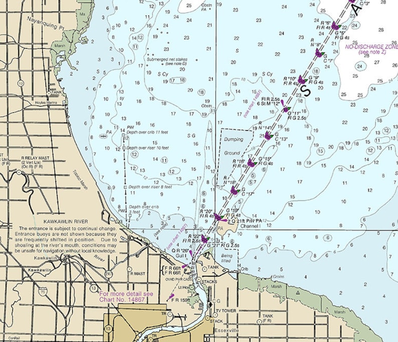 2014 Nautical Map of Saginaw Bay Lake Huron Michigan - Etsy 2014 Nautical Map of Saginaw Bay Lake Huron Michigan - Etsy