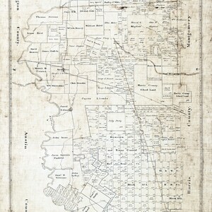 1897 Farm Line Map of Waller County Texas - Etsy